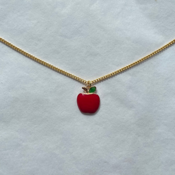 Apple Necklace - Etsy