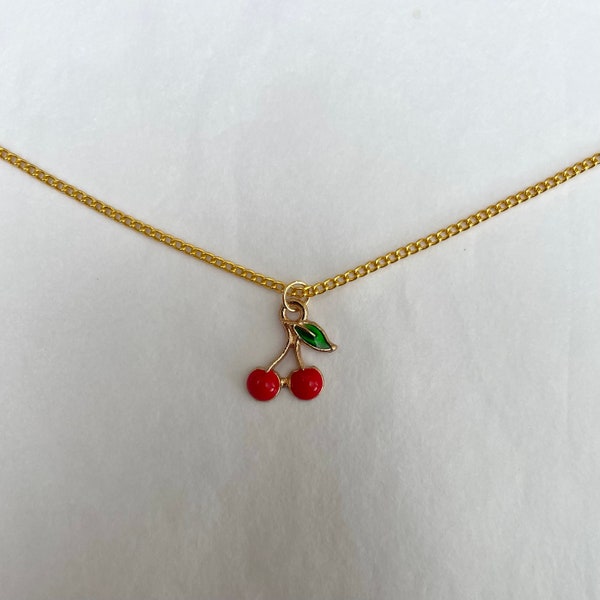 Cherry Necklace - Etsy