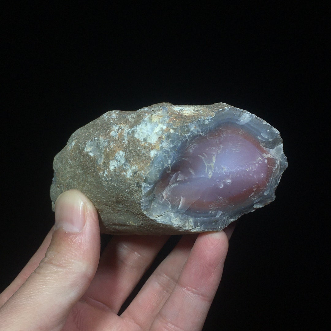 4 Natürlicher afrikanischer roter Achat Rohstein Mineral Specimen Aura ...