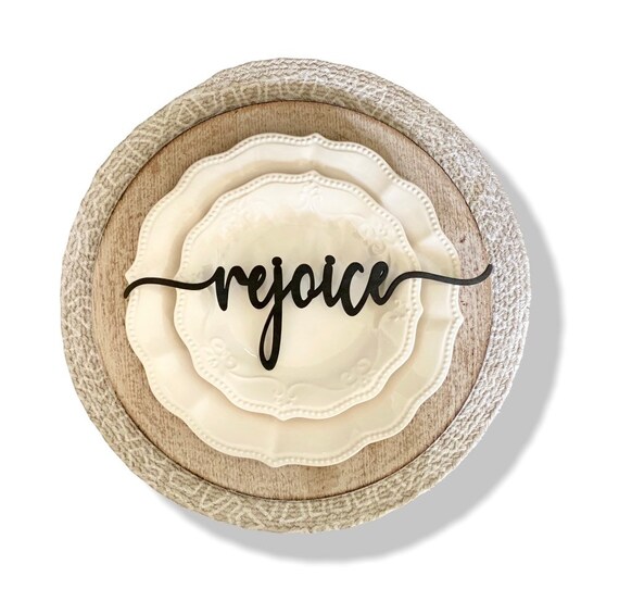 Rejoice Plate Topper / Place Card - Etsy