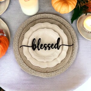 Thanksgiving Place Cards / Plate Toppers/ Name Cards/ Housewarming Gift ...