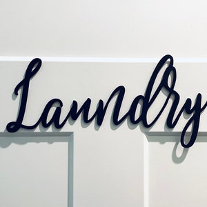 Laundry Script Door Sign - Etsy