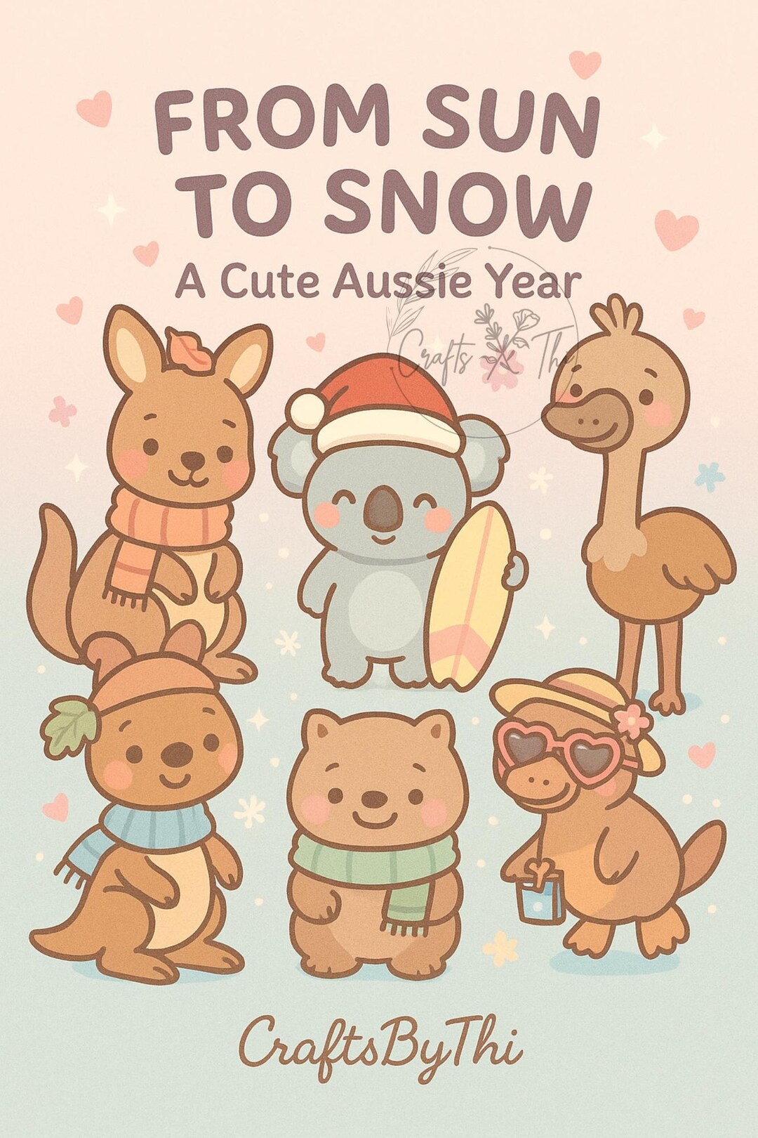 Seasonal Calendar Sticker Set – 12x Kawaii Journal Stickers | Vinyl ...