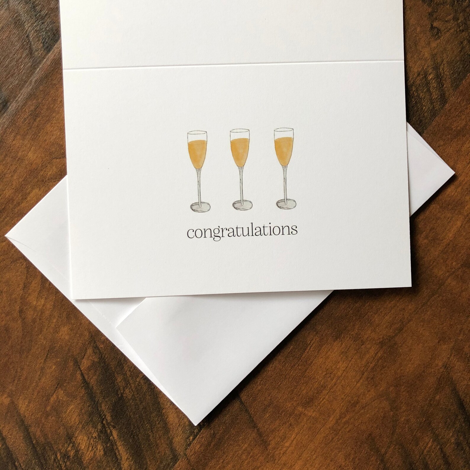 Champagne Congratulations Card - Etsy