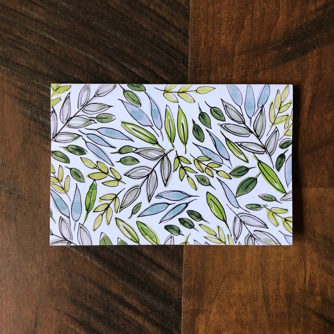 Leaves Cards (set of 6) - Etsy