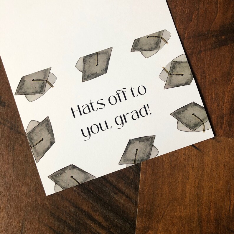 Hats off Graduation Card - Etsy