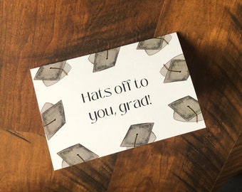Hats off to Graduate Congratulations Graduation Card - Etsy