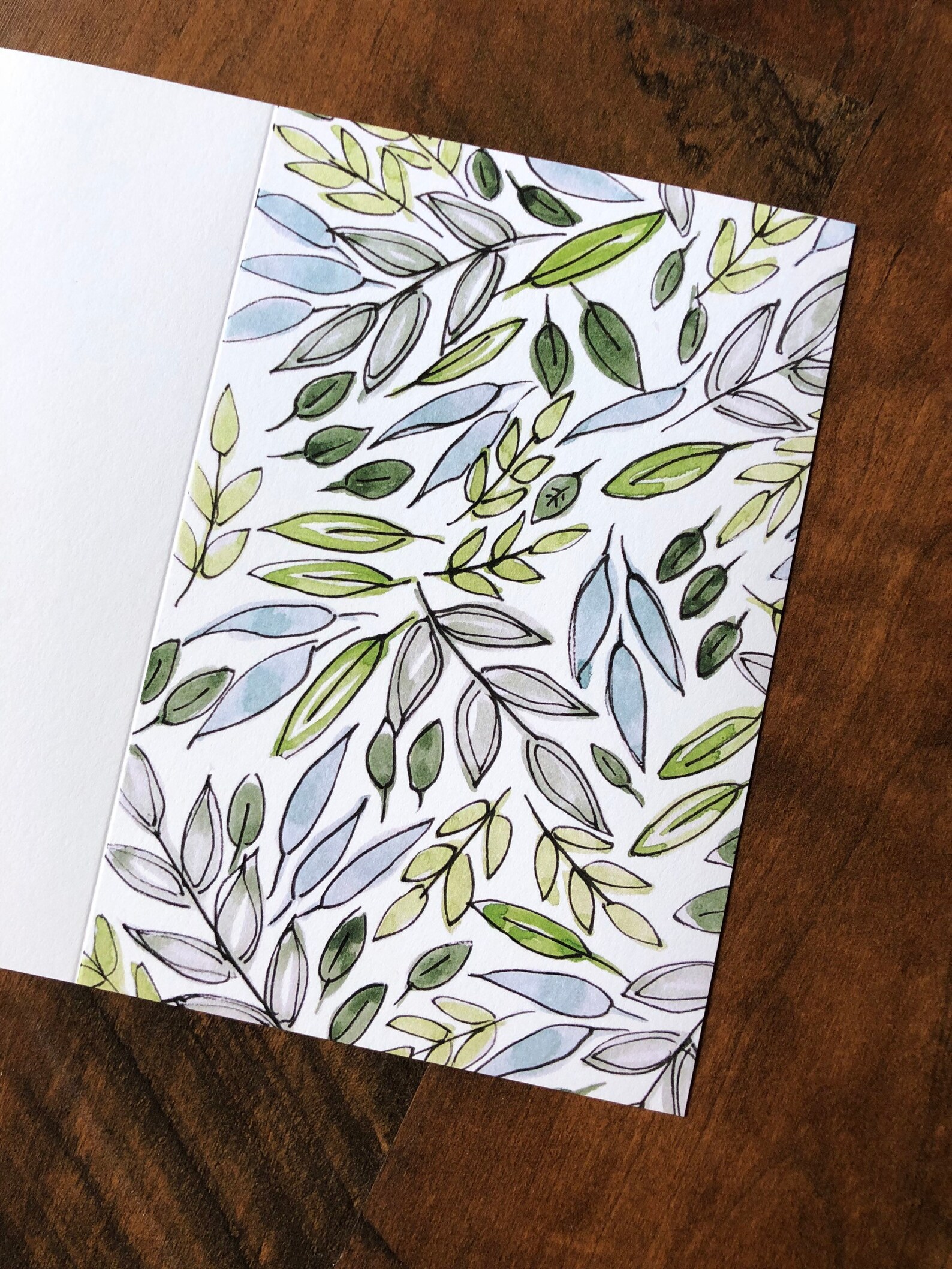 Leaves Cards (set of 6) - Etsy