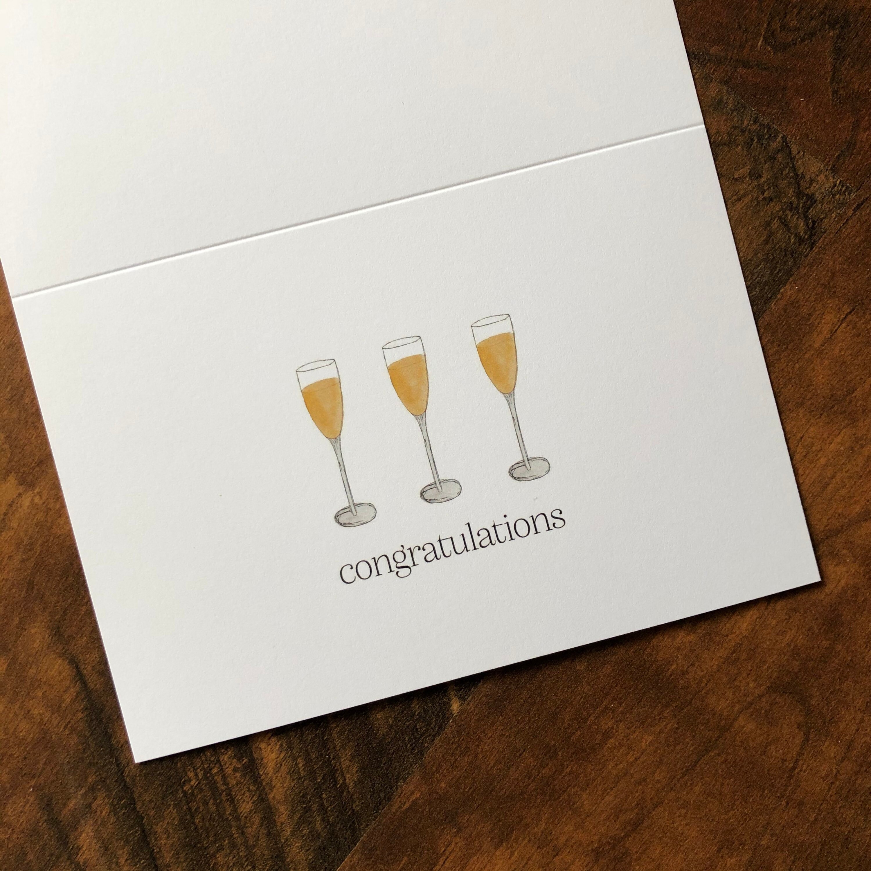 Champagne Congratulations Card - Etsy UK