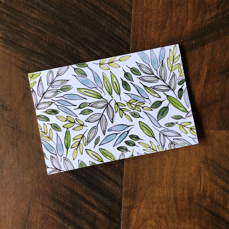 Leaves Cards (set of 6) - Etsy
