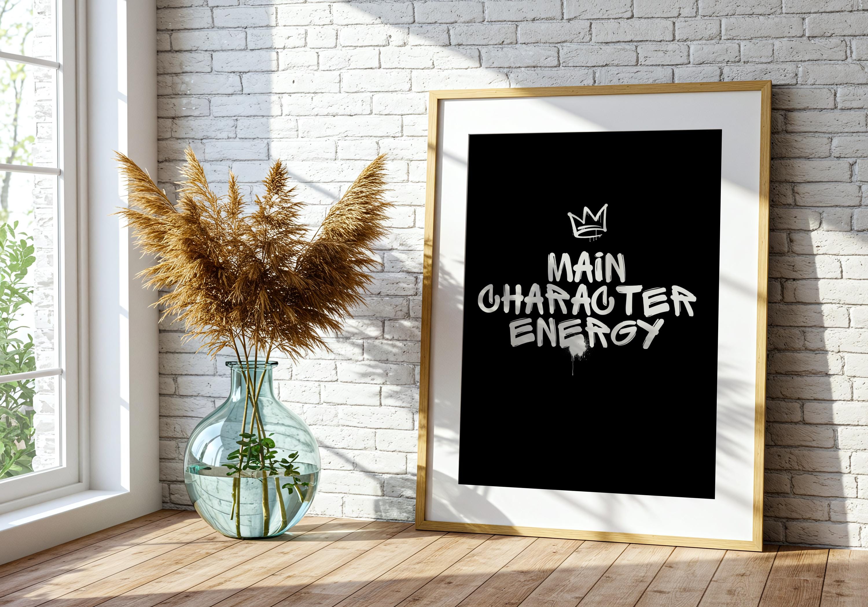 Graffiti Style Main Character Energy Print: Bold Urban Street Art - Etsy