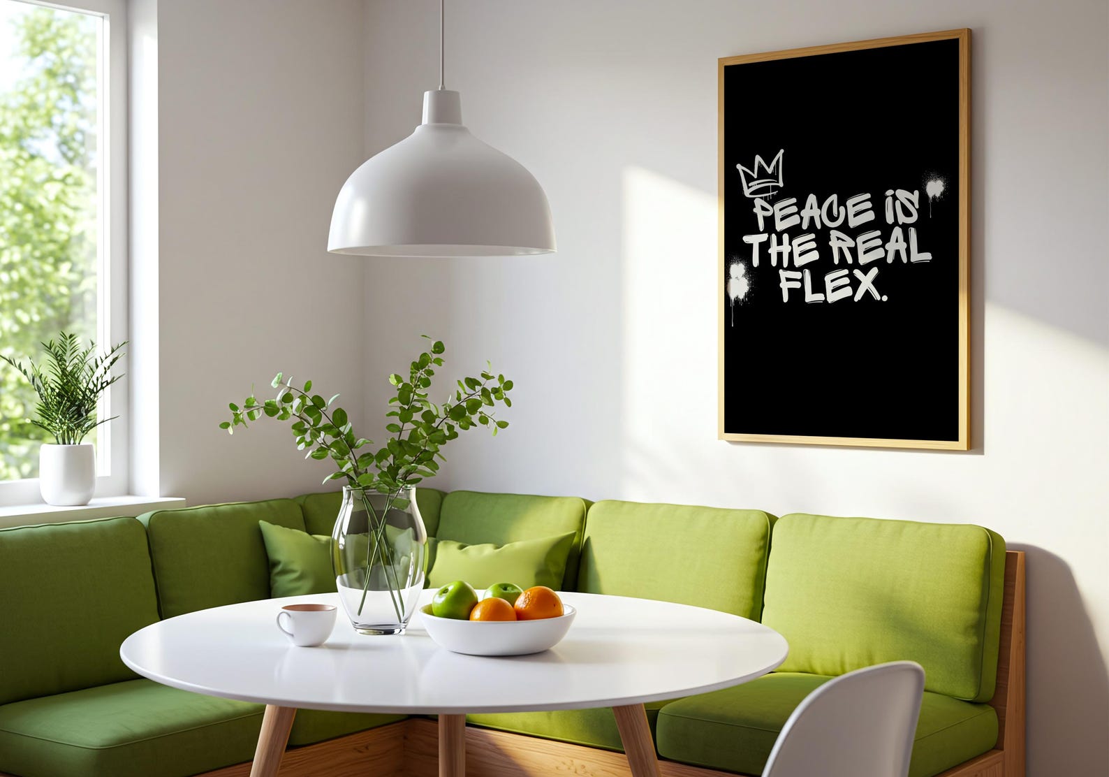 Peace is the Real Flex Graffiti Art Print: Inspirational Urban Wall ...