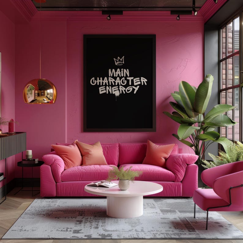 Graffiti Style Main Character Energy Print: Bold Urban Street Art - Etsy