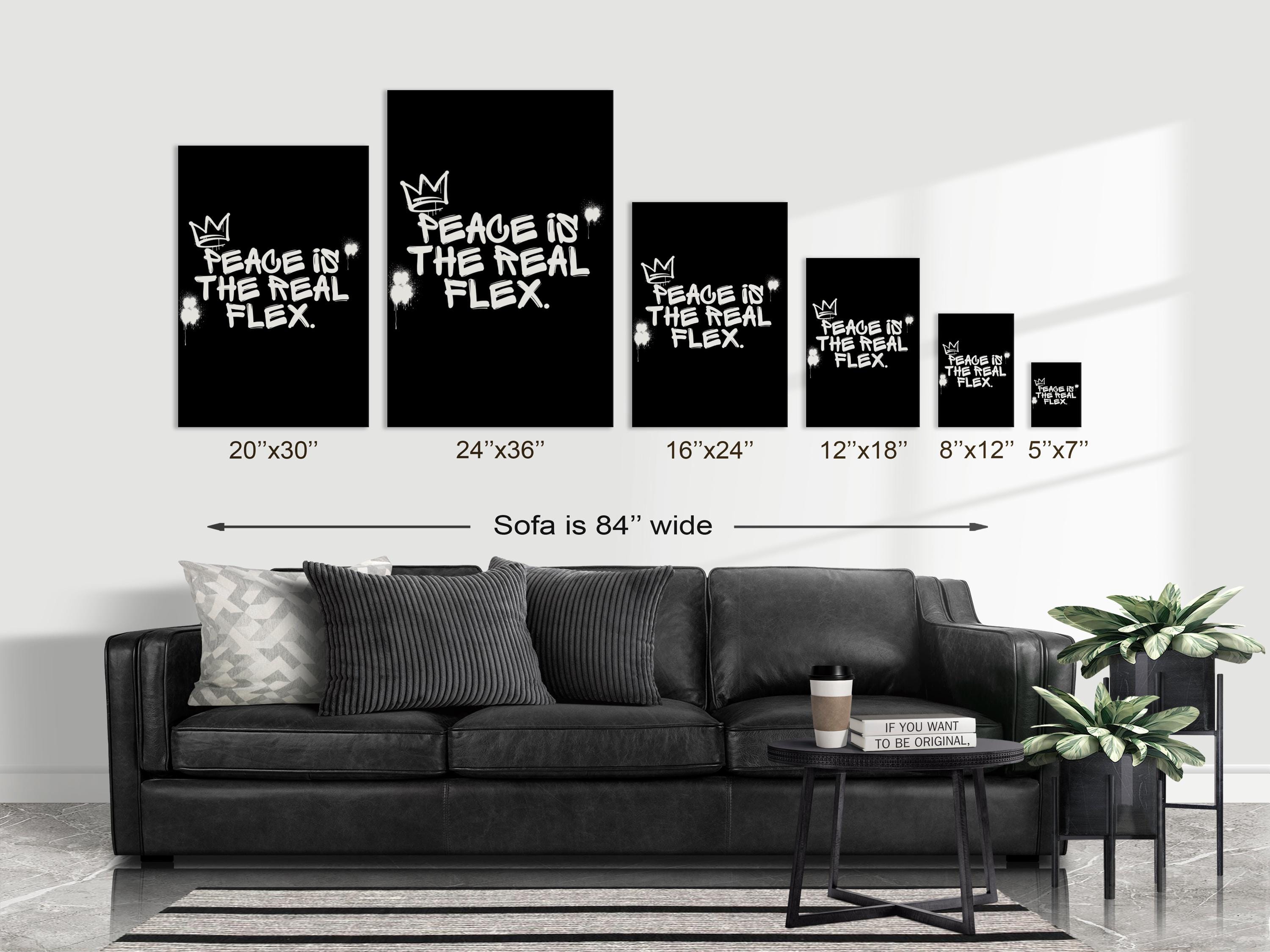 Peace is the Real Flex Graffiti Art Print: Inspirational Urban Wall ...