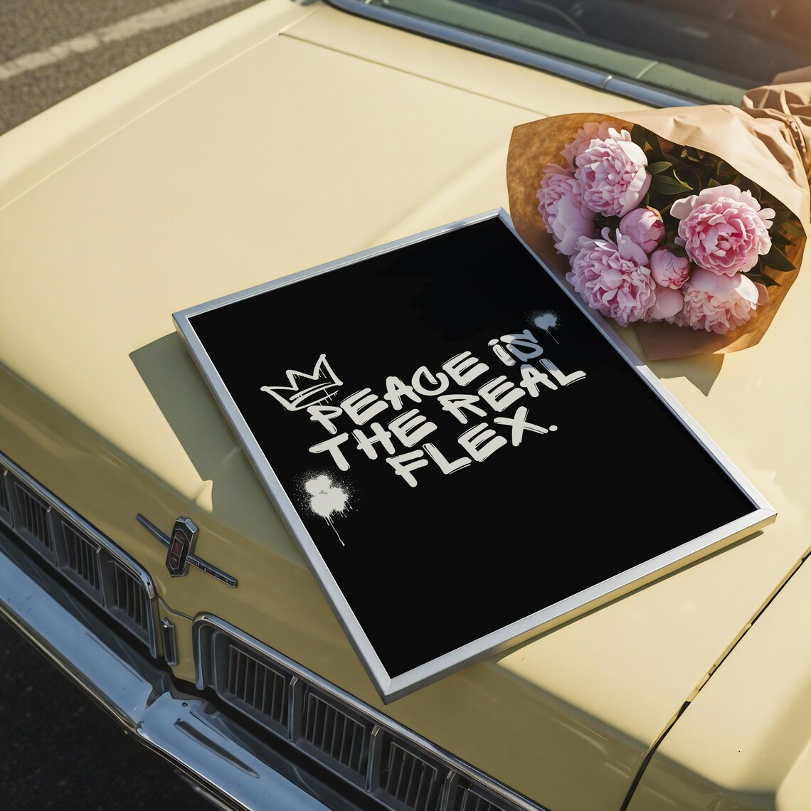 Peace is the Real Flex Graffiti Art Print: Inspirational Urban Wall ...