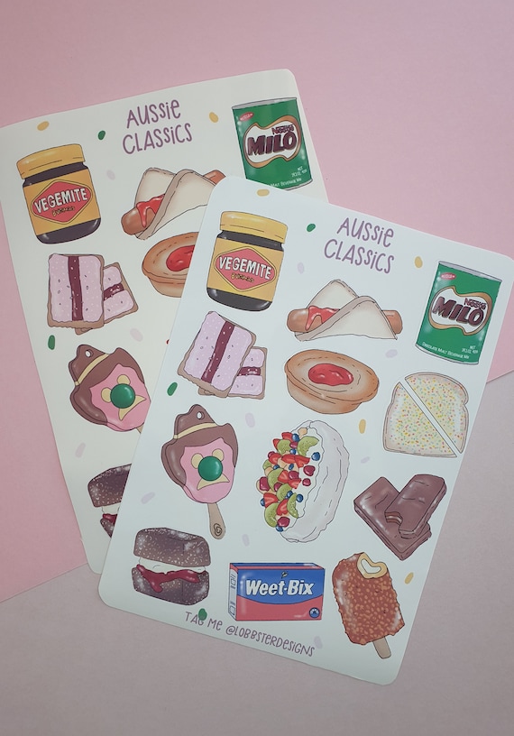 decal AUSSIE TREATS Sticker Pack or Individual / Glossy Vinyl Die-Cut ...