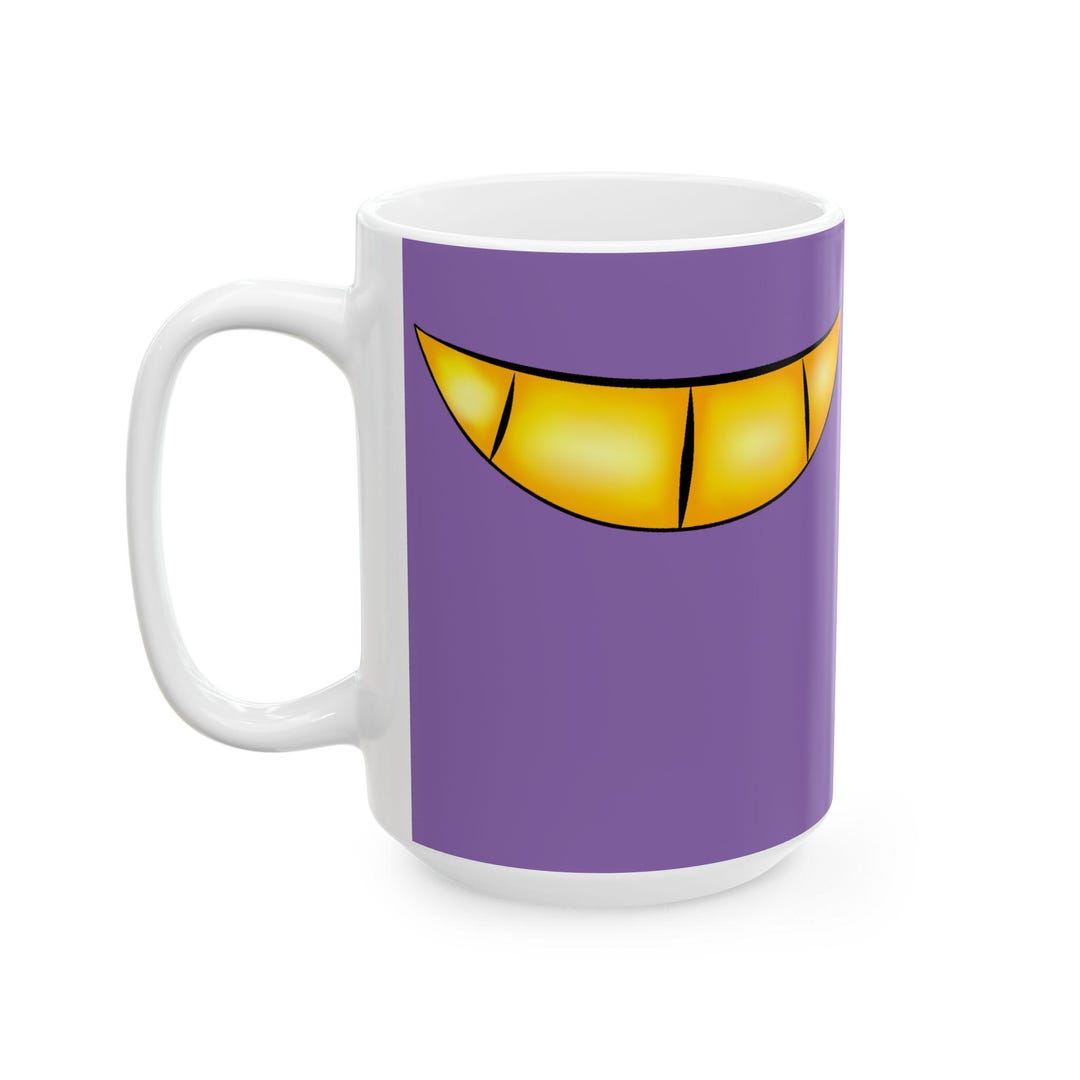 Mischievous Grin Character Smirk Ceramic Mug | Coffee Tea Cup - Etsy