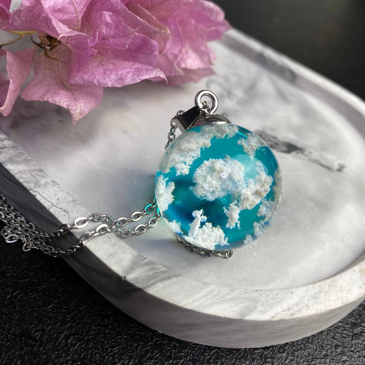 Resin cloud necklace store