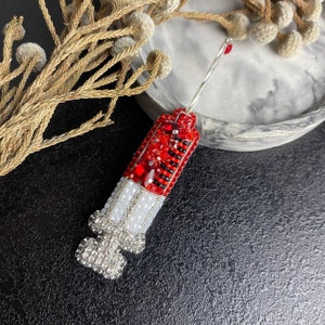 Syringe Brooch, Syringe Pin, Medical Brooch, Medical Pin, Gift for a ...
