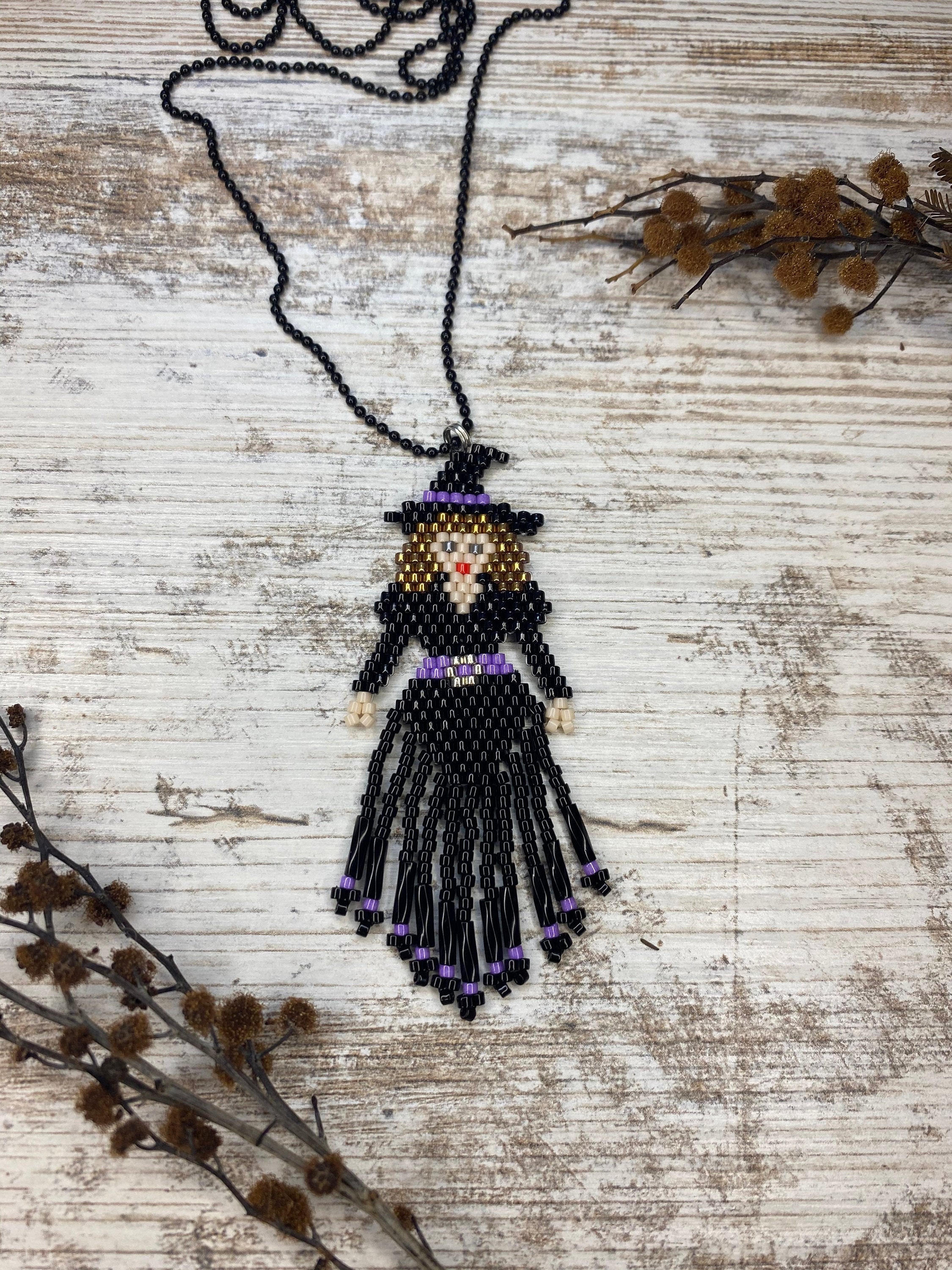 Witch Necklace Witch Pendant Witch Choker Witch Jewelry - Etsy