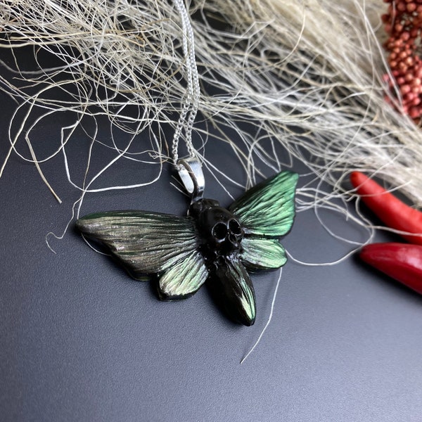 Moth Necklace - Etsy