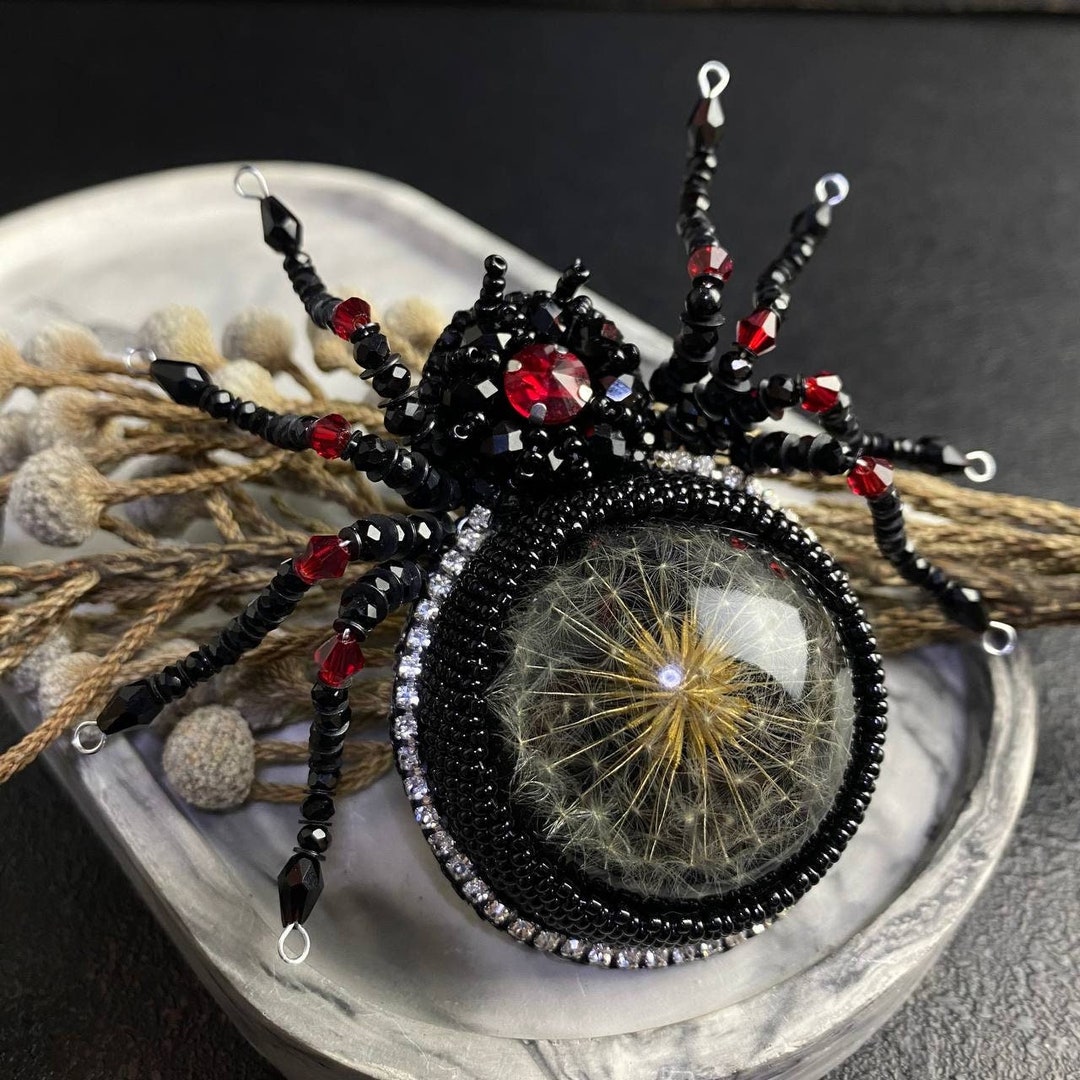Big Spider Brooch, Spider Brooch, Spider Jewelry, Real Dandelion ...