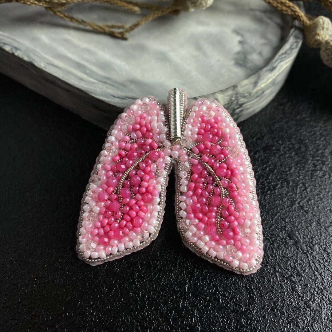 Anatomical Lung Brooch, Anatomical Lung Pin, Pulmonologist Gift ...
