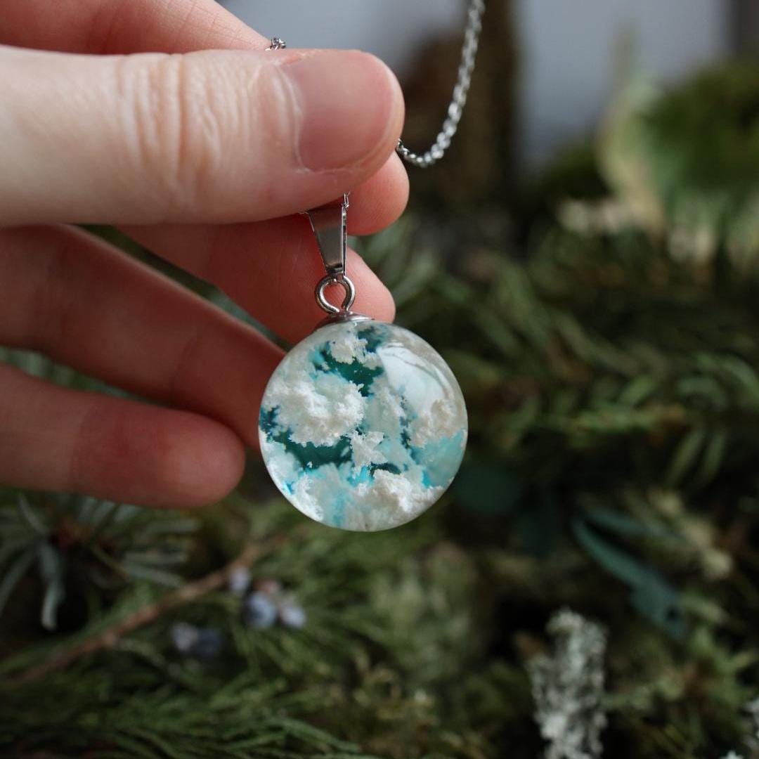 Resin Cloud Necklace, Cloud Necklace, Cloud Pendant, Cloud Jewelry - Etsy