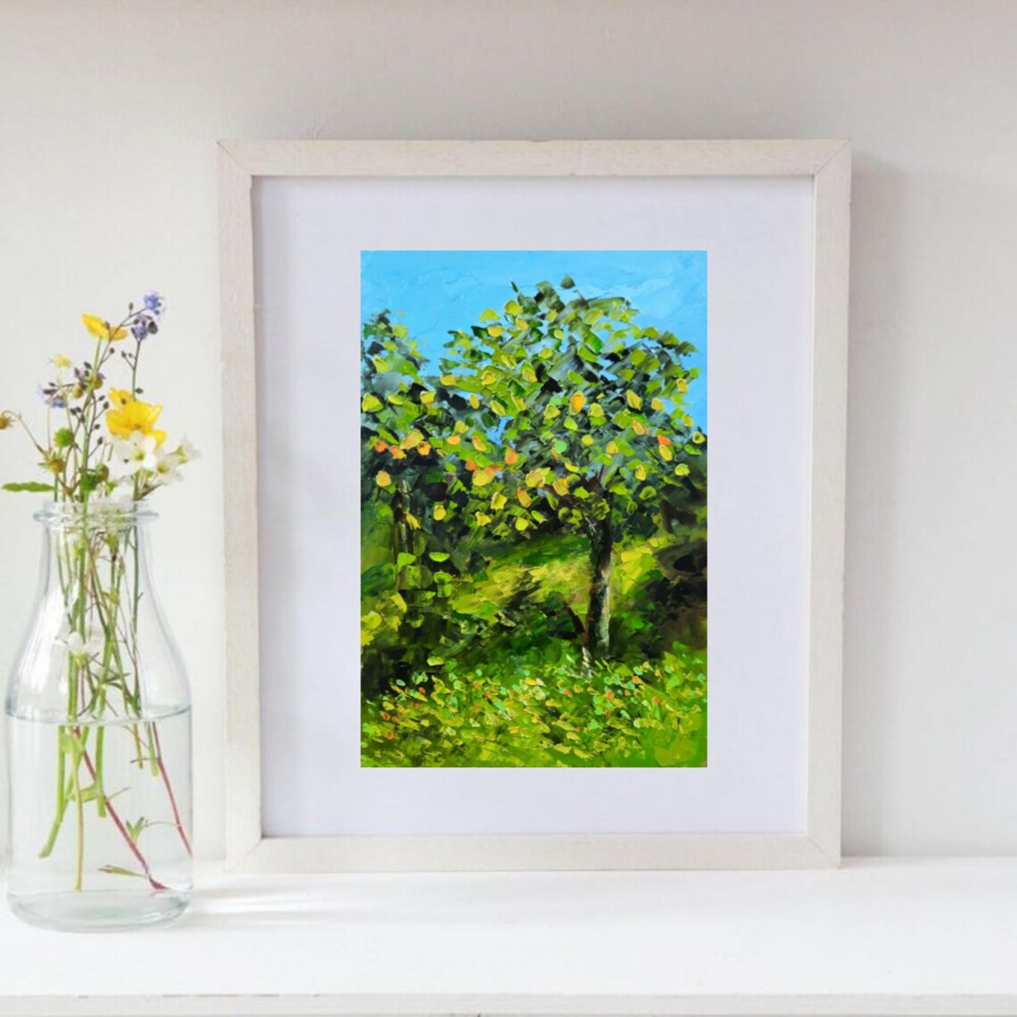 Lemon Tree Painting Original Art Citrus Oil Painting Garden | Etsy