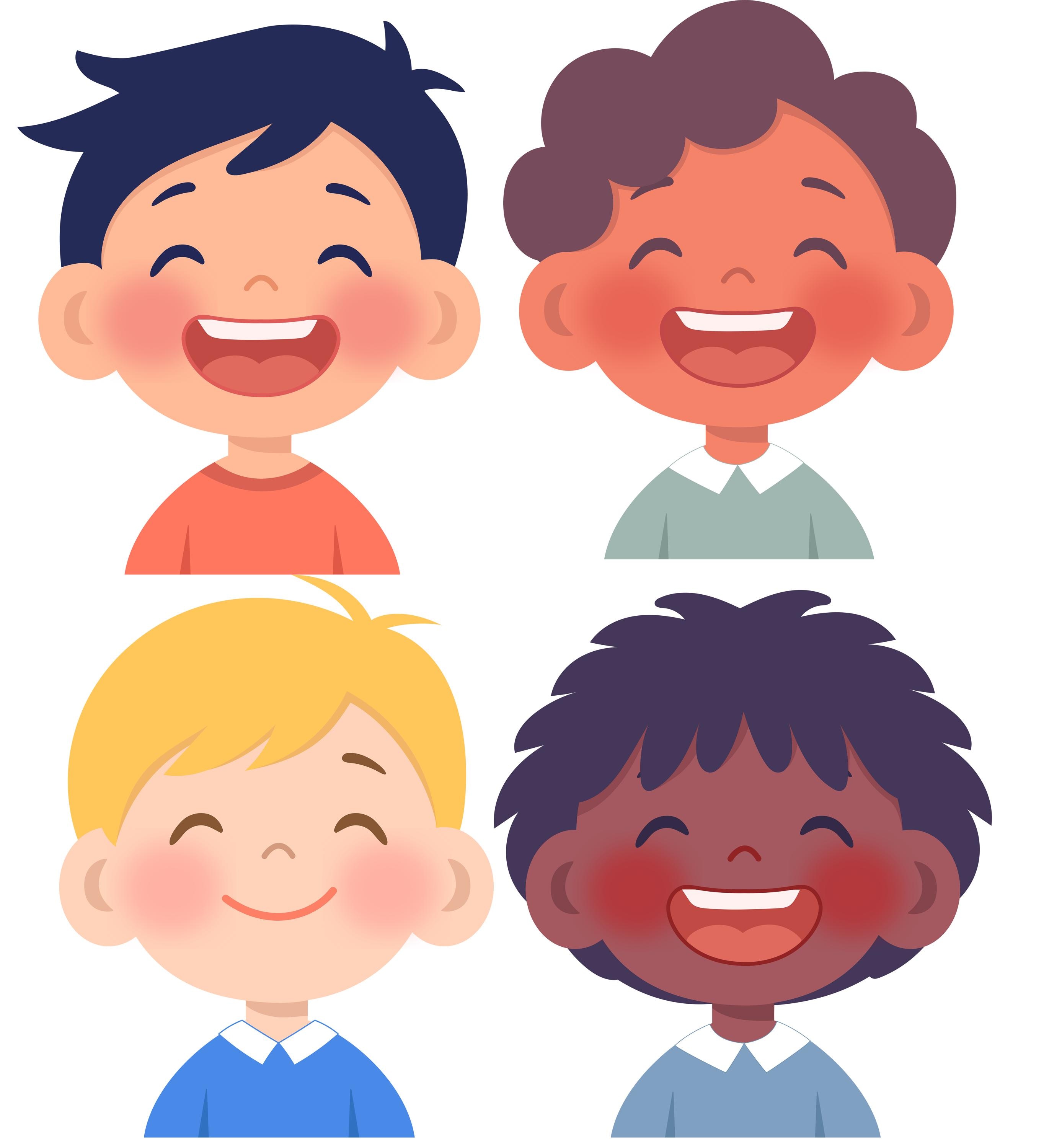 Child Face Clip Art, Smiling Face Clip Art, Child Laughing Face Clip ...