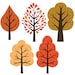 Autumn Tree Clipart,fall Elements Clipart, Autumn Tree, Fallen Tree ...