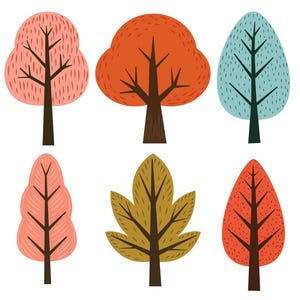 Autumn Tree Clipart,fall Elements Clipart, Autumn Tree, Fallen Tree ...