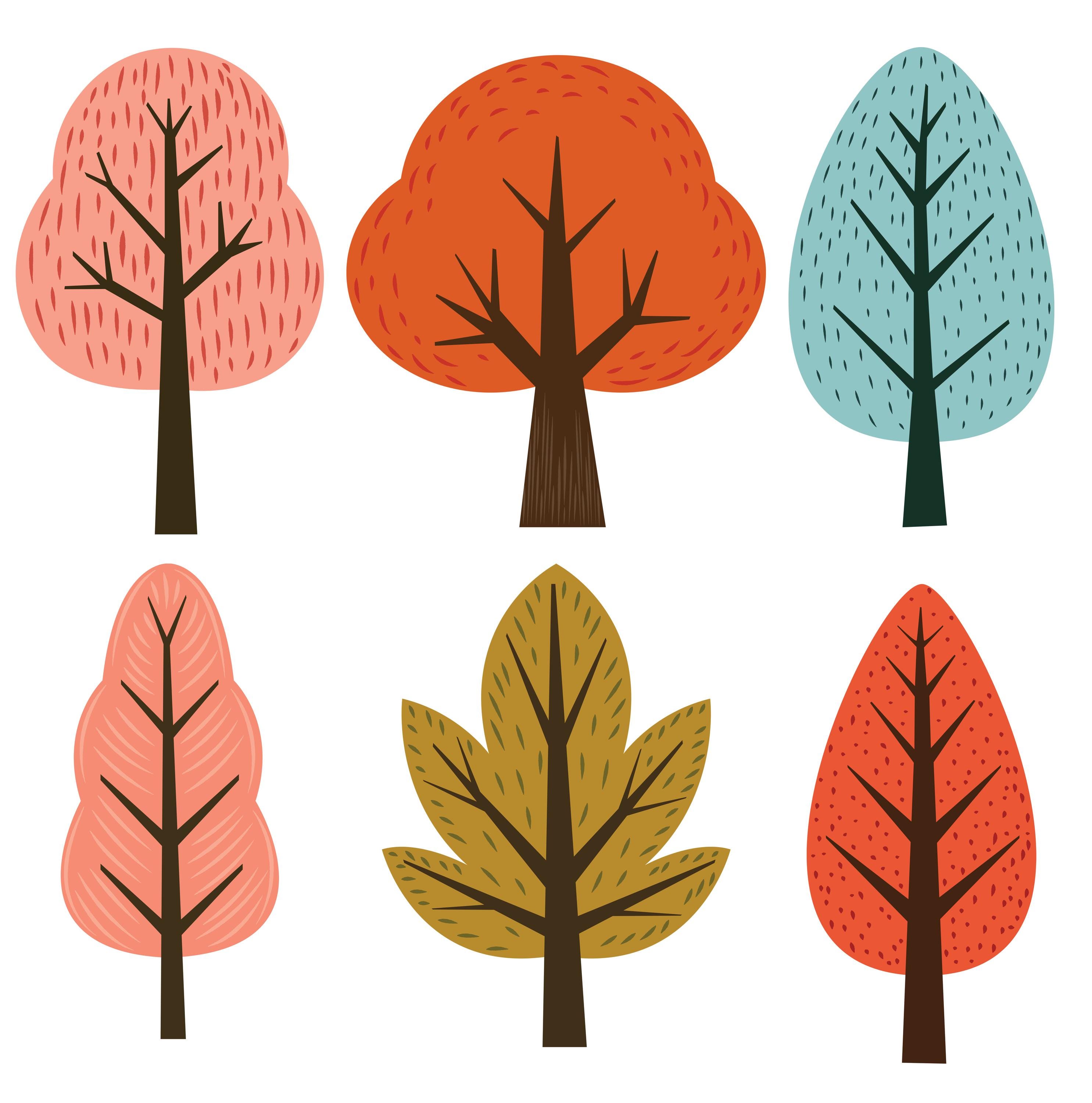 Autumn Tree Clipart,fall Elements Clipart, Autumn Tree, Fallen Tree ...
