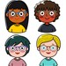 Cute Kids With Glasses Clip Art, Child Face Clip Art, Glasses Children ...