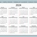 2024-25 Calendar Printable, Yearly Calendar,one Page Calendar, Year at ...