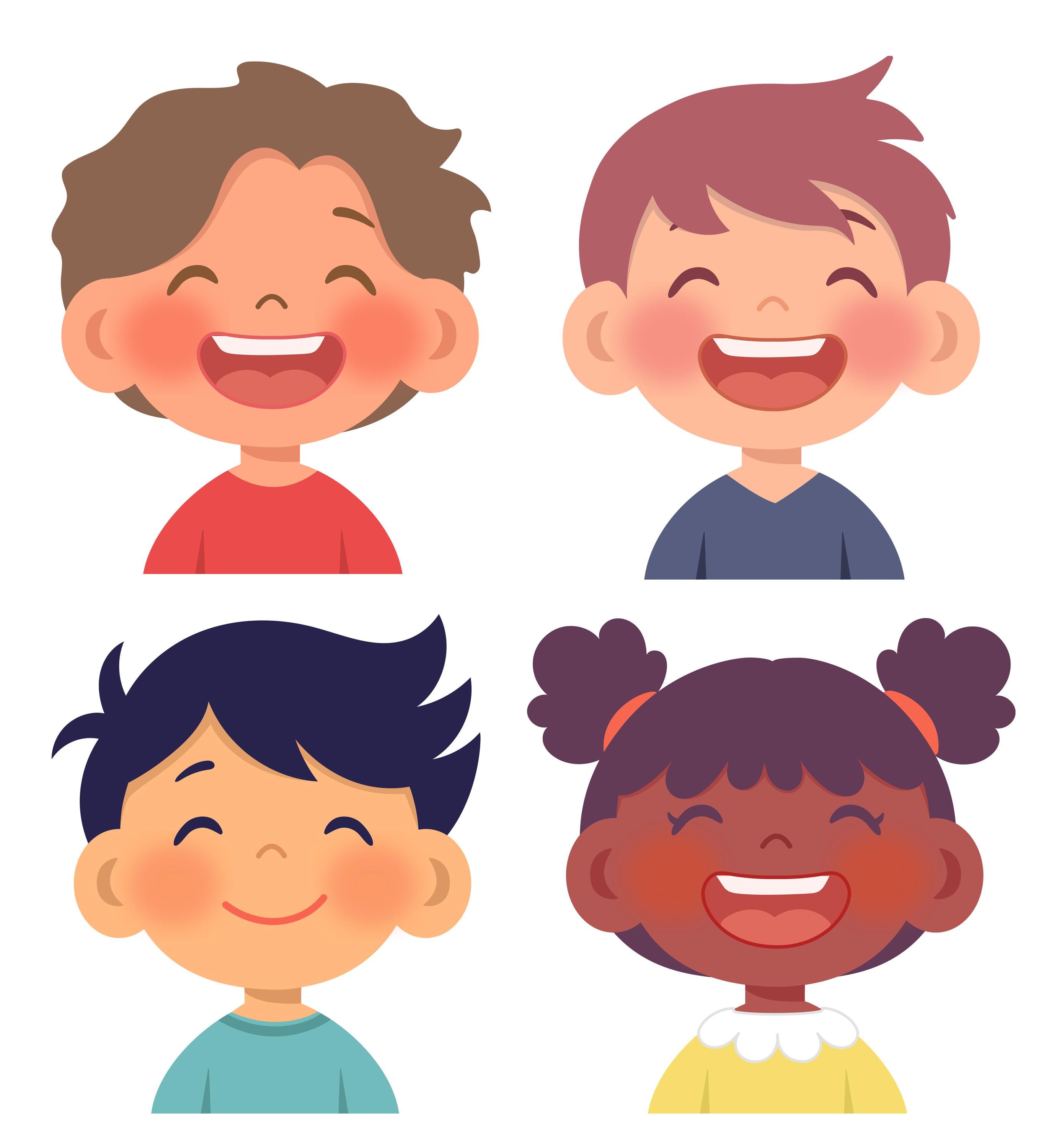 Child Face Clip Art, Smiling Face Clip Art, Child Laughing Face Clip ...