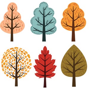 Autumn Tree Clipart,fall Elements Clipart, Autumn Tree, Fallen Tree ...