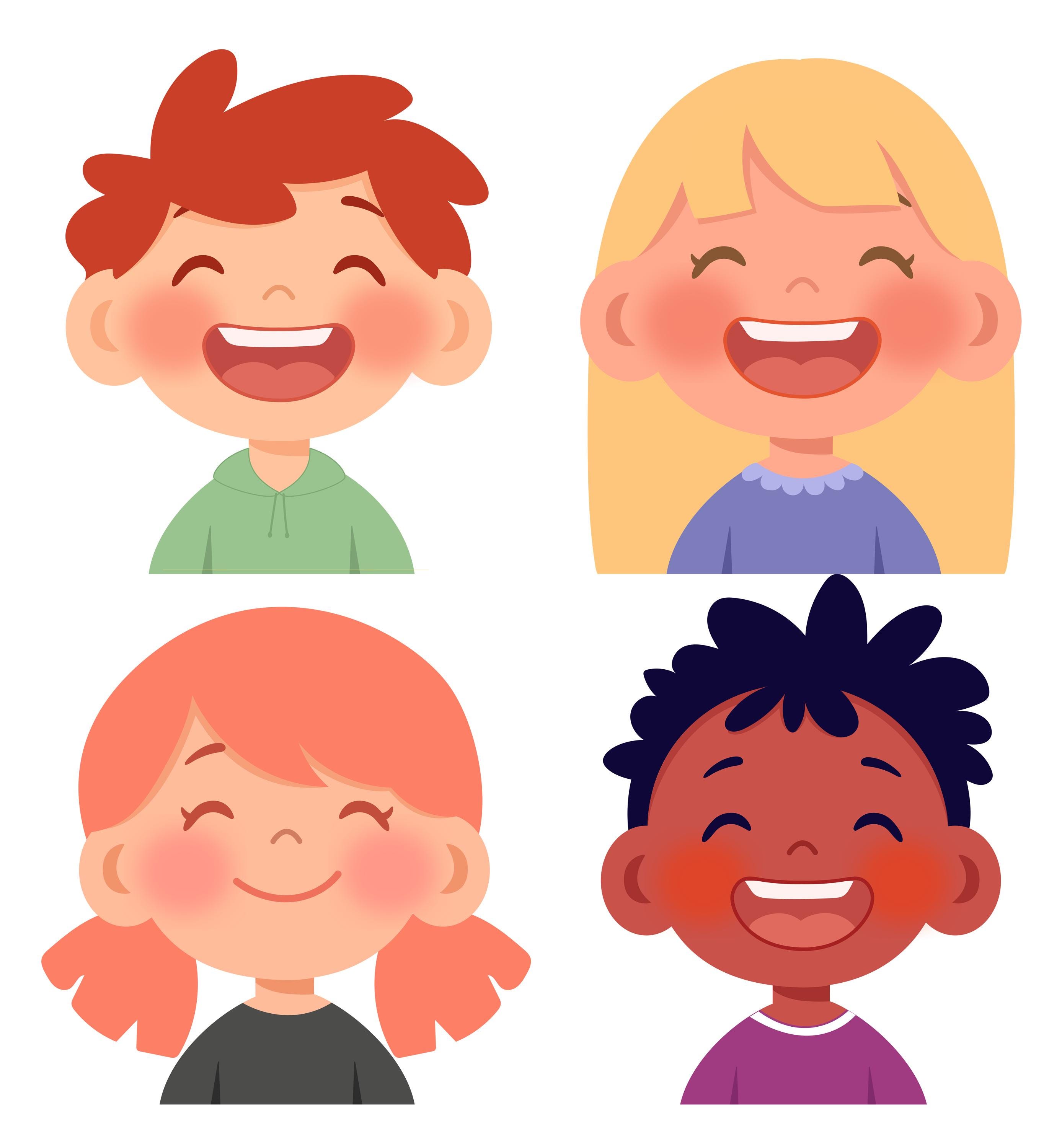 Child Face Clip Art, Smiling Face Clip Art, Child Laughing Face Clip ...