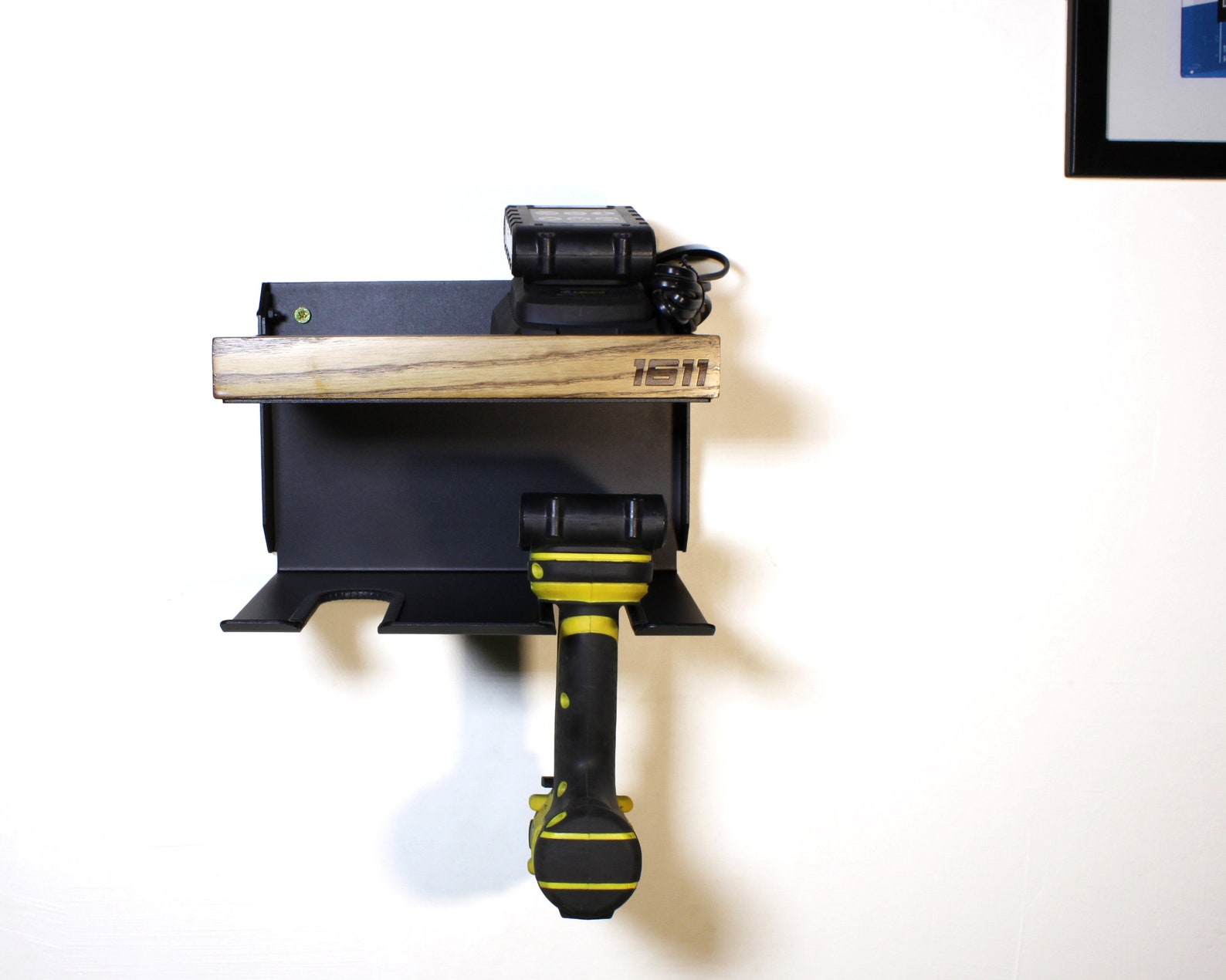 Cordless Drill Wall Mount Hanger With Shelf for Batteries and - Etsy