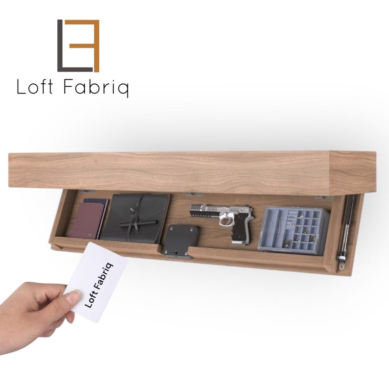 Hidden Compartment Shelf With RFID Lock – Secret Storage Floating Shelf ...