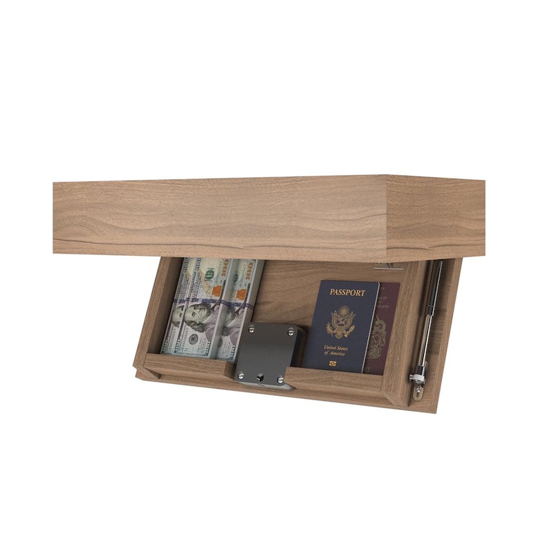 Hidden Compartment Shelf With RFID Lock — Secret Storage Floating Shelf ...