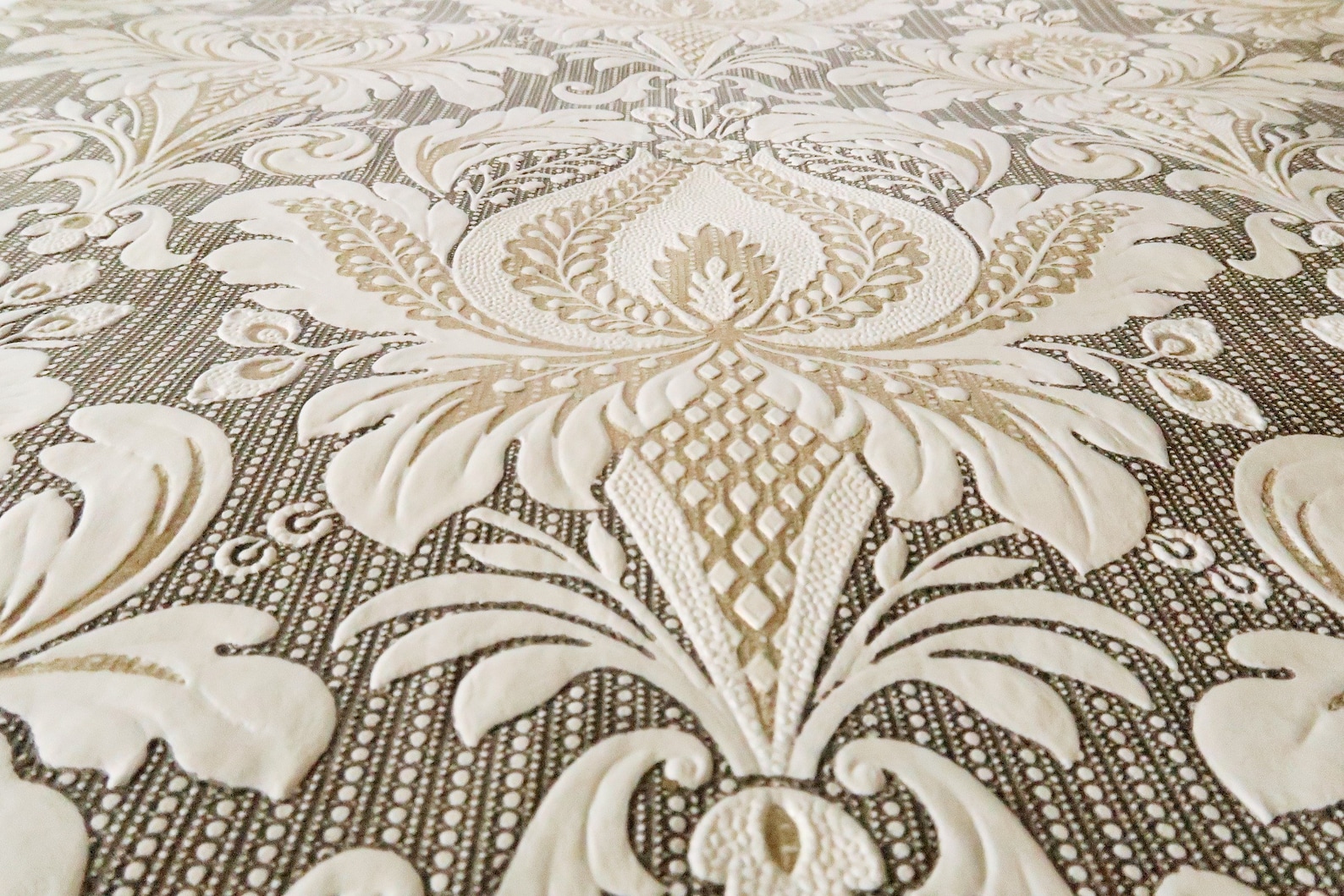 Retro Wallpaper - Mid Century Paper - Baroque Wallpaper - Damask ...
