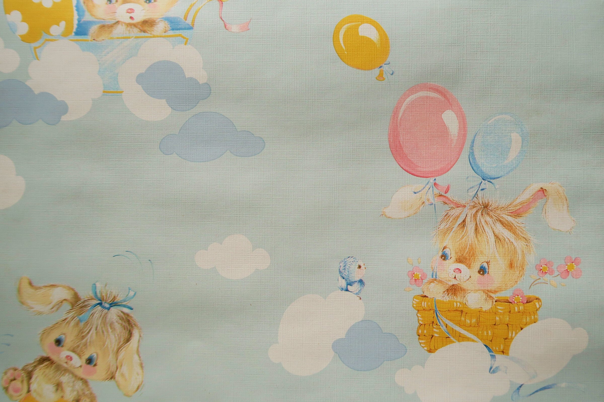 Genuine Retro Wallpaper Baby Girl Baby Boy Mid Century - Etsy