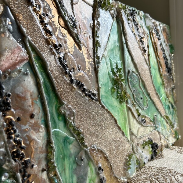 Green Geode Art - Etsy