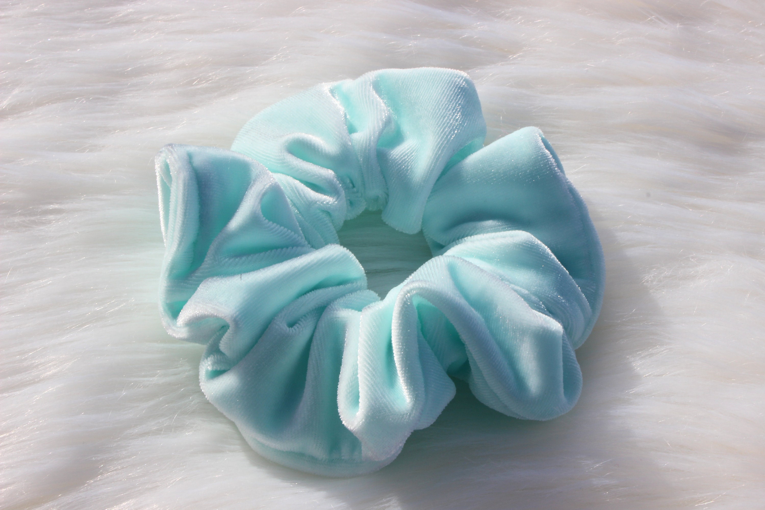 Teal Velvet Scrunchies / Hair Scrunchie / Winter scrunchies / | Etsy