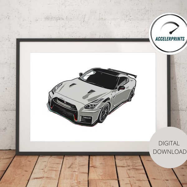 Nissan Gtr Drawing - Etsy