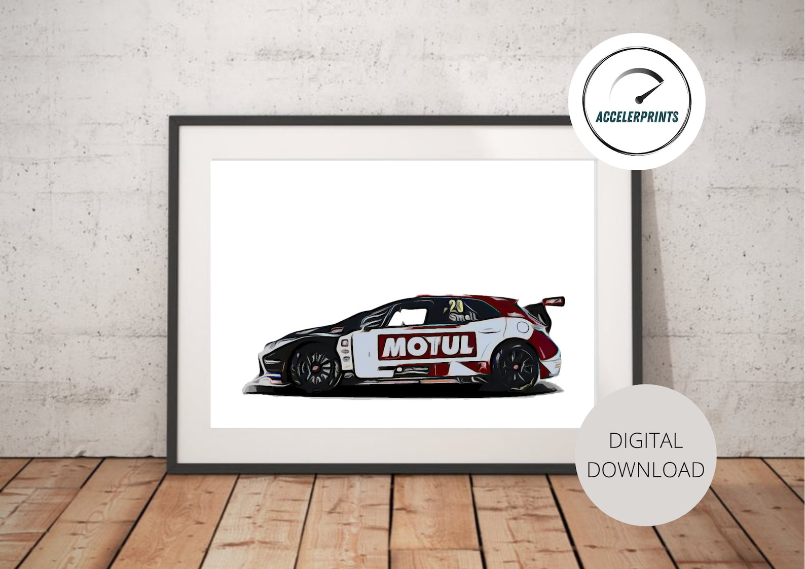 Toyota Corolla Touring Car, Car Print Poster, Touring Car Racing ...