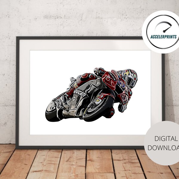 Motorcycle Print - Etsy