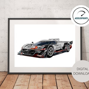 Le Mans Audi Print, Le Mans Artwork, Le Mans Poster, Race Car Drawing ...