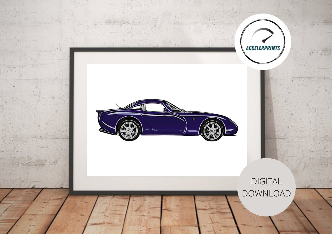 TVR Tuscan, Sports Car, Classic Car, Tvr Artwork, Car Print Poster, Car ...